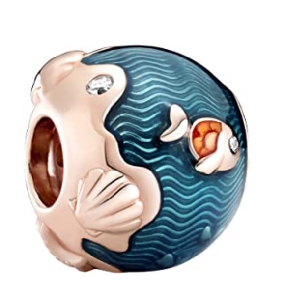 Pandora | Jewelry | New Pandora Shimmering Ocean Waves Fish Charm ...